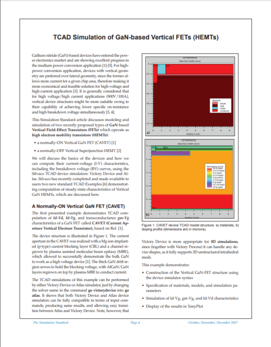 TCAD Simulation of GaN-based Vertical FETs (HEMTs) - Silvaco