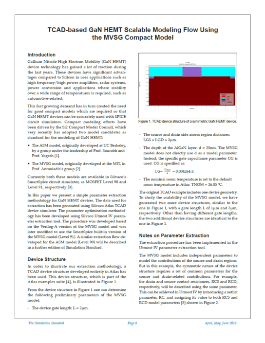 TCAD-based GaN HEMT Scalable Modeling Flow Using the MVSG Compact Model ...