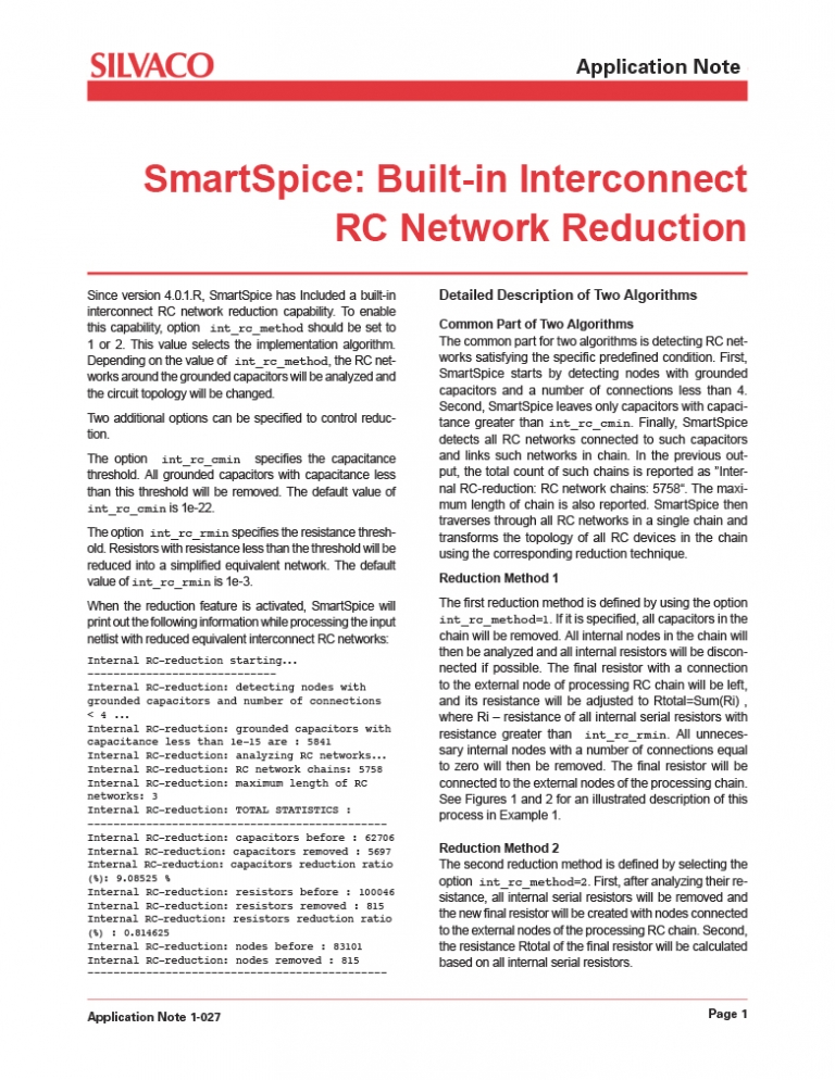 Analog Simulation - Silvaco