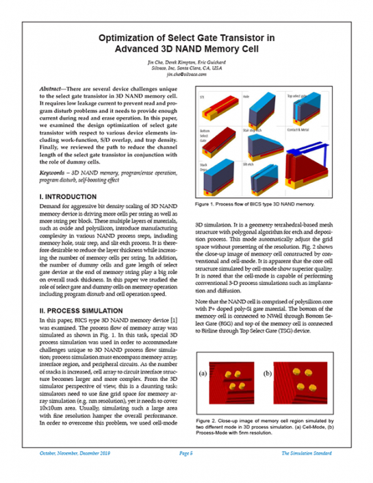Optimization of Select Gate Transistor in Advanced 3D NAND Memory Cell ...