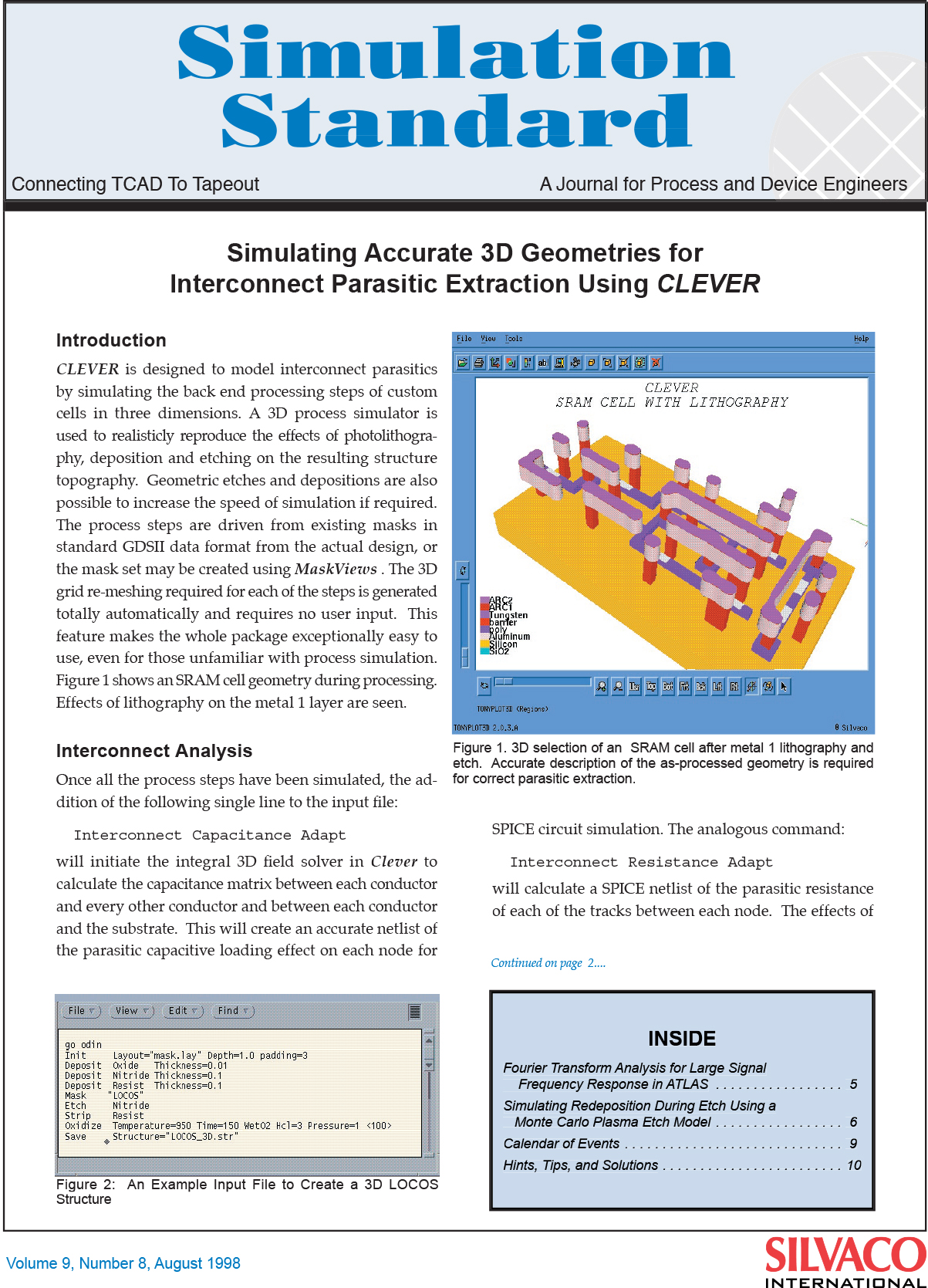 Simulating Accurate 3d Geometries For Interconnect Parasitic Extraction