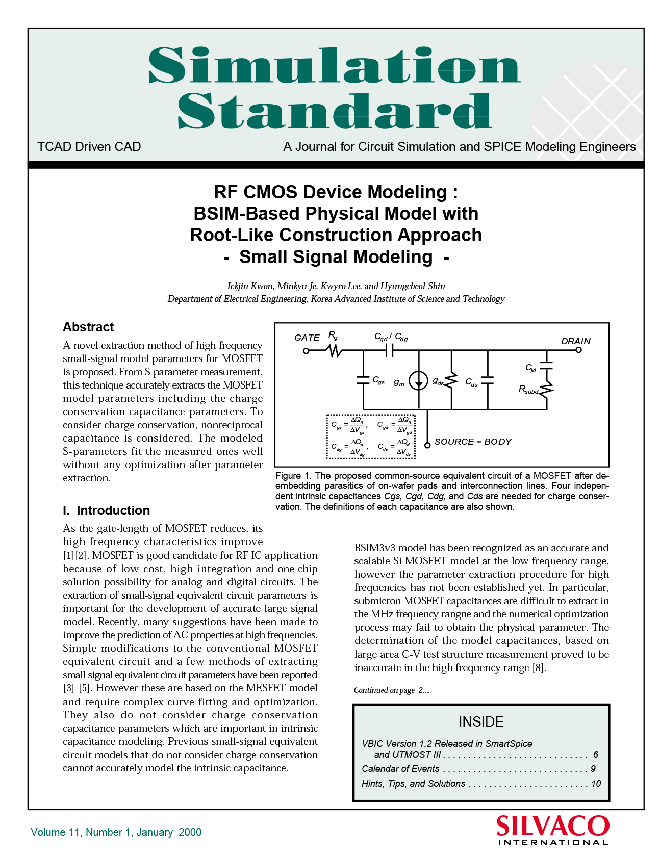 RF CMOS Device Modeling: BSIM-Based Physical Model with Root-Like ...