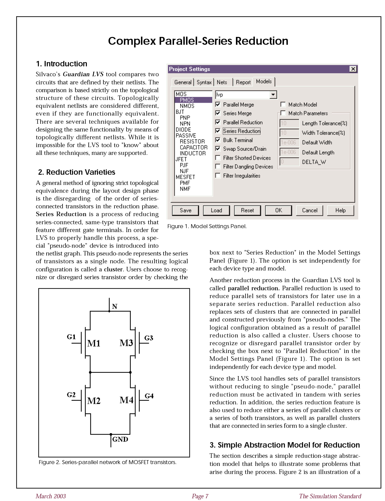 Complex Parallel-Series Reduction - Silvaco